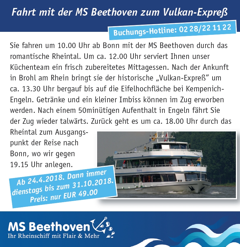 Brohltalbahn = Vulkan-Expreß - Fahrpläne und Broschüren