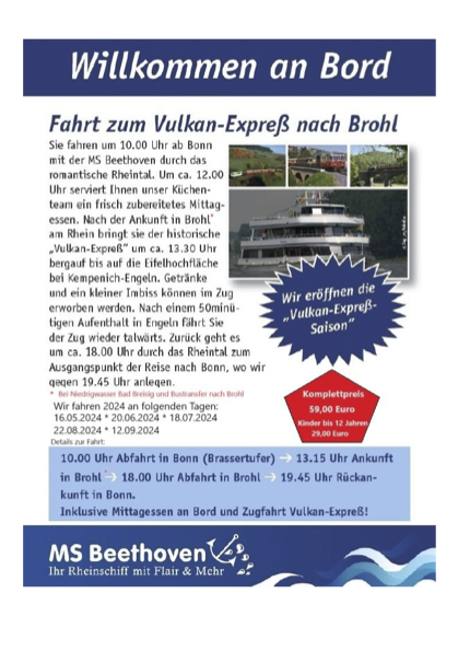 Brohltalbahn = Vulkan-Expreß - Fahrpläne und Broschüren